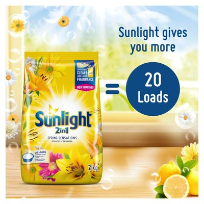 Zim-Zone. SUNLIGHT HAND WASHING POWDER - SPRING SENSATION 2KG