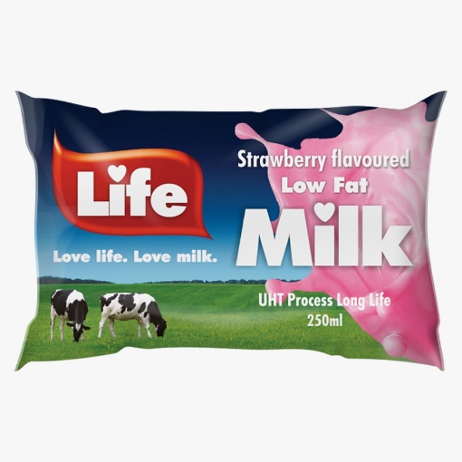 Zim-Zone. LIFE FLAVOURED MILK STRAWBERRY 250ml