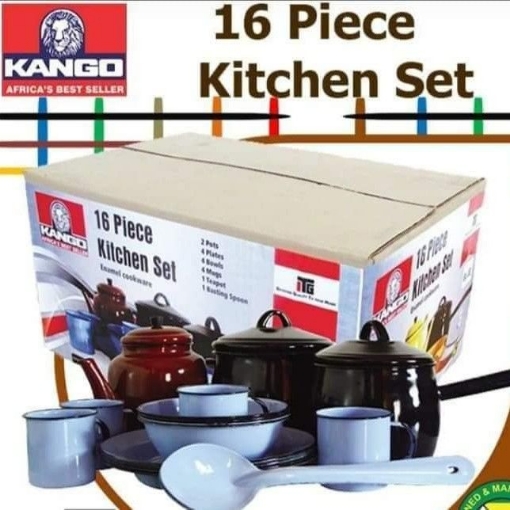 Zim-Zone. KANGO ENAMELWARE KITCHEN SET 16PC